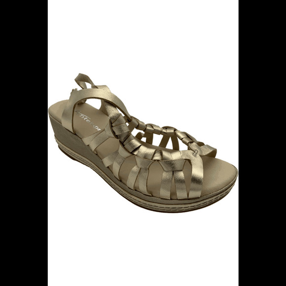 Antelope | Shoes | Antelope Leather Multistrap Wedge Sandals Genna Gold ...
